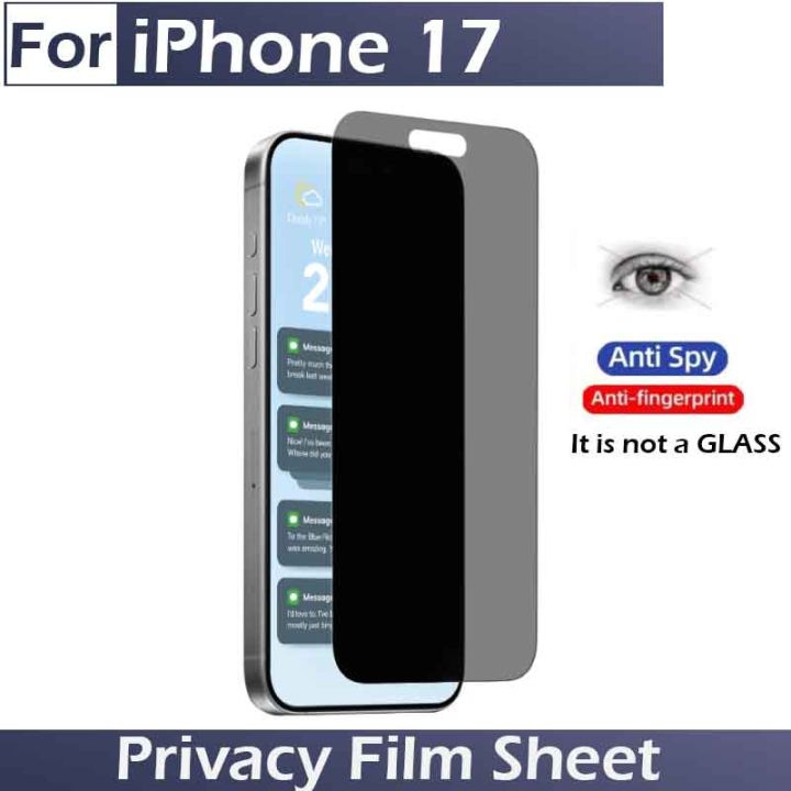 Apple iPhone 17 Privacy Matte Screen Protector Full Coverage Film 9H ...