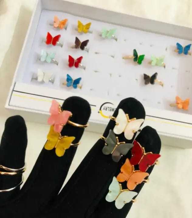 Pack of 3Pcs,5Pcs And 10Pcs Cute Butterfly Rings For Women Girls ...