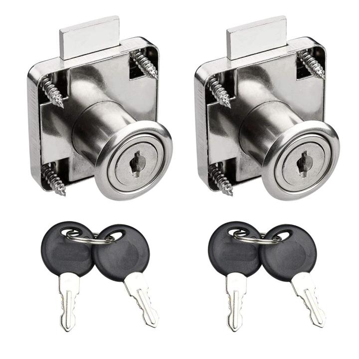 Pack of 2 Good Quality Drawer Lock Furniture Desk Cabinet Lock 16 mm ...