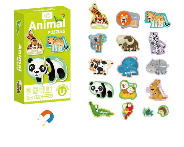 Animal Magnet Puzzles for Kids Magnets Fridge Refrigerator Puzzle ...