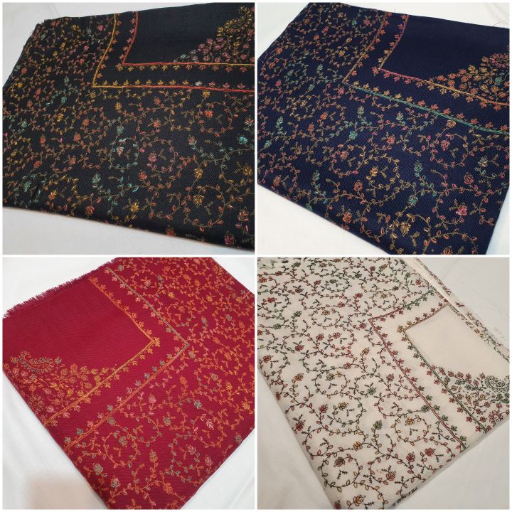 Winter Kashmiri Hand Embroidered Shawl For Women/Girls | Daraz.pk