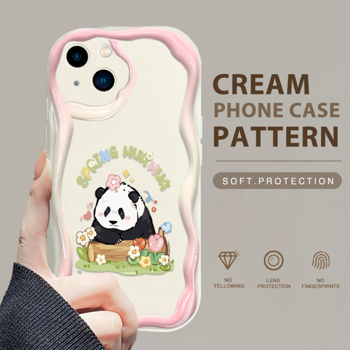 YYDS for iPhone 15 Pro Max Plus Back Cover Cute Panda Case Cream ...