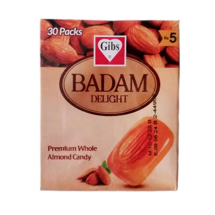 Gibs Badam Delight Premium Whole Almond Candy - 30 Pcs Box | Daraz.pk
