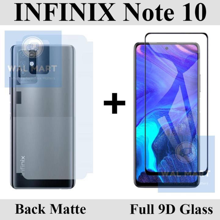 Infinix Note 10 Protection Bundle: 9D Screen Glass, Matte Back ...