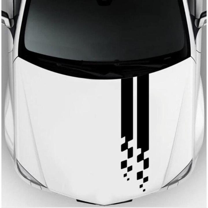 Universal Fits Stripes Hood, Bonnet Racing Sports Car Decal Vinyl ...