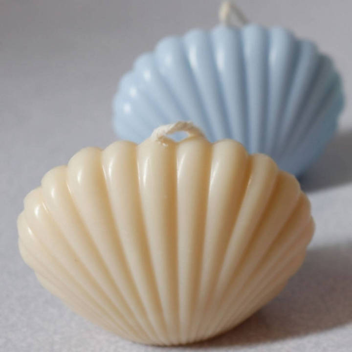 (2 PCs) Cute Mini Seashell candles | Scented Seashell candle | Seashell ...
