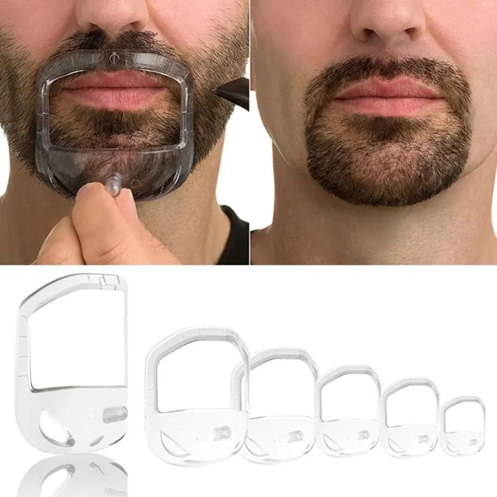 5Pcs/set Men Beard Styling Tool Men Beard Goatee Shaving Template Beard ...