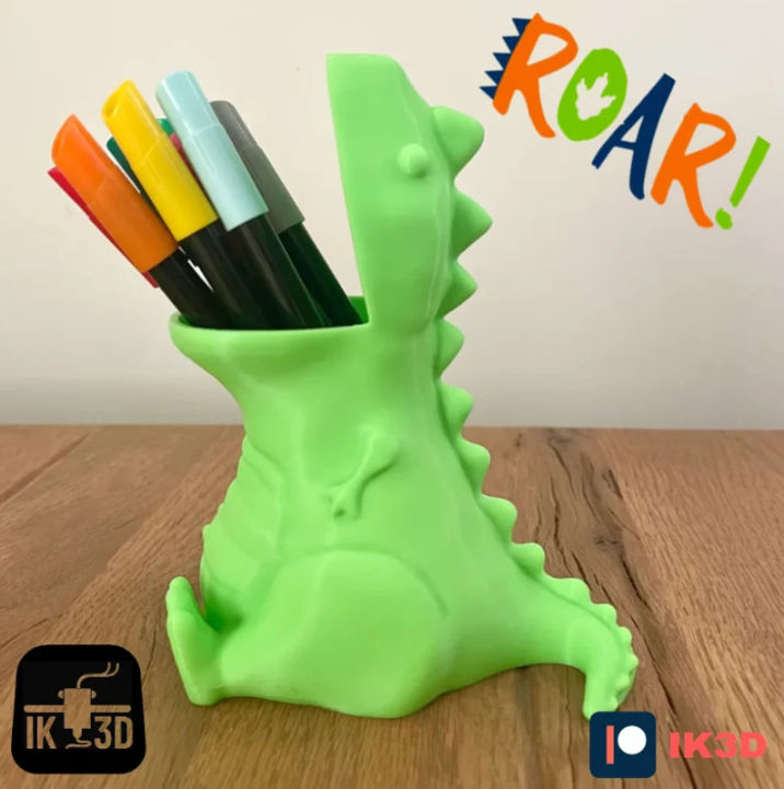 Cute Chubby T-Rex Pen Holder, Cute Dinosaur T-Rex, Dinosaur, Chubby ...