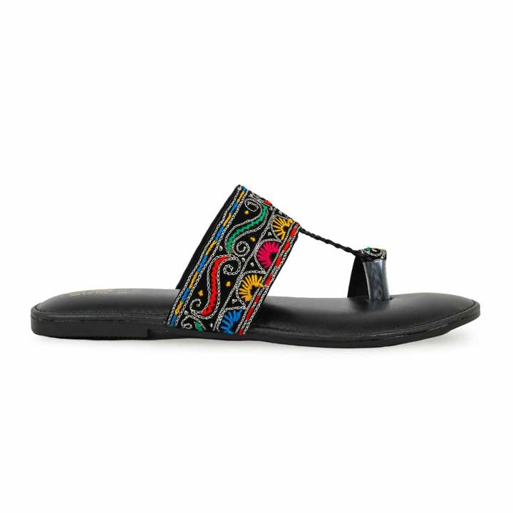 Stylo Black Fancy Chappal EC0213 Chappals For Women / Women Chappals ...