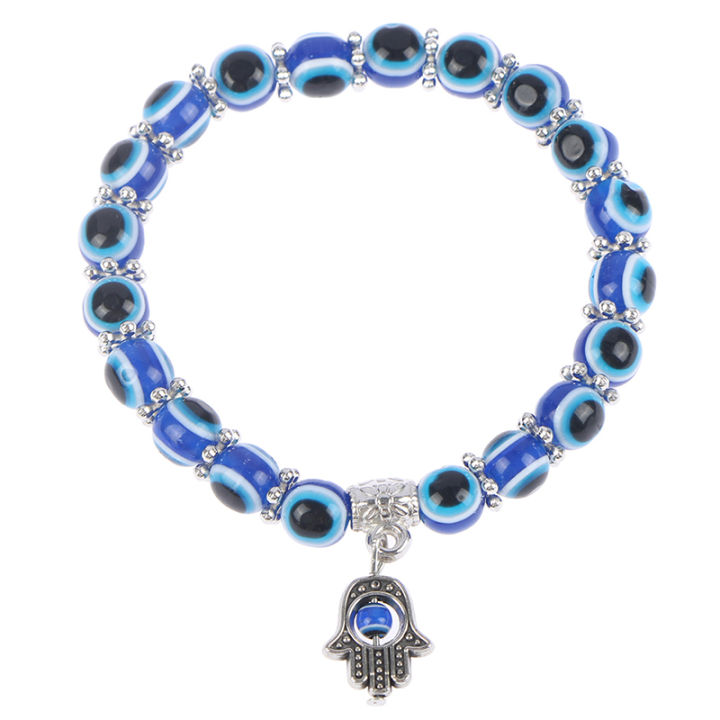 Charm Blue Eye Lucky Bracelet Glass Bead Bangle Women Men Jewelry Gift ...