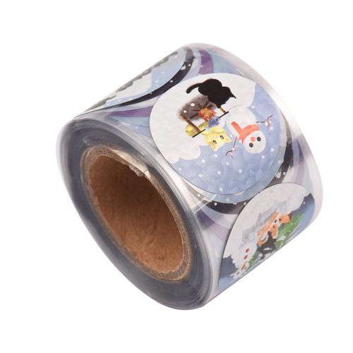1 Volume Christmas Sticker Roll Shiny Glitter Santa Claus Holiday ...