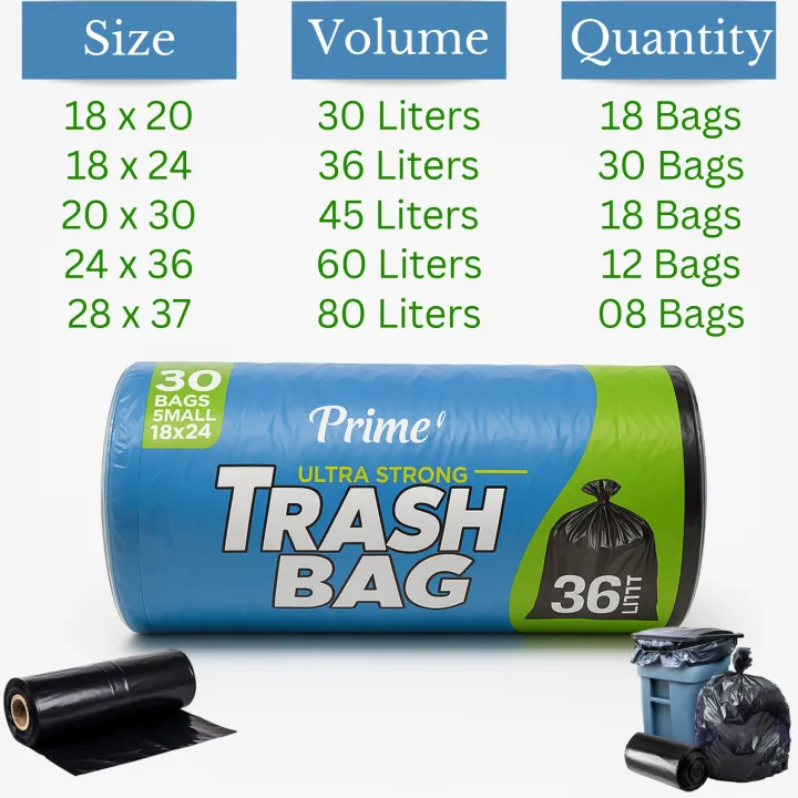 Premium Garbage Bags for Dustbins - Trash Bags For Dustbin– Strong ...