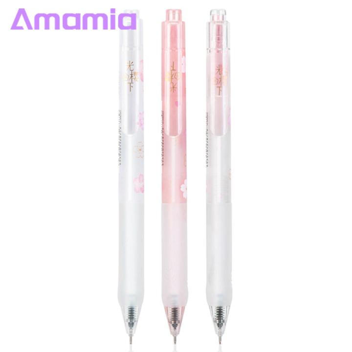 Amamia Retractable Gel Pen Leak-proof Cherry Blossom Writing Pen | Daraz.pk