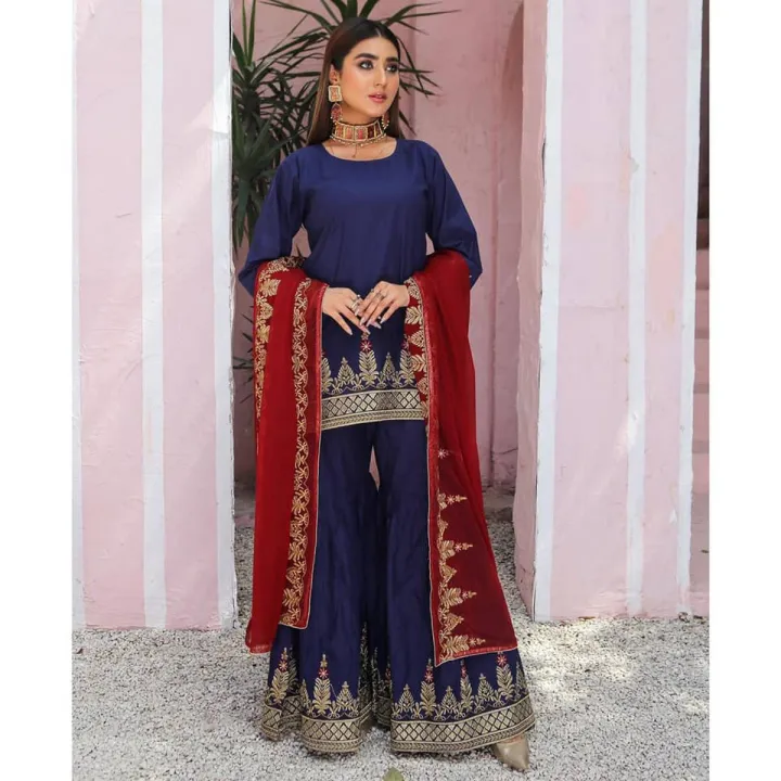 03 PIECE, Only MOTHER Suit COLLECTION, Embroidery : Front , Sleeves ...