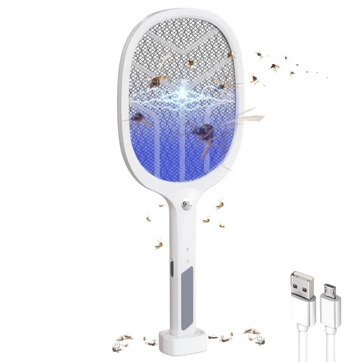 "2-in-1 Mosquito Killer Racket & UV Bug Zapper | Rechargeable Electric ...