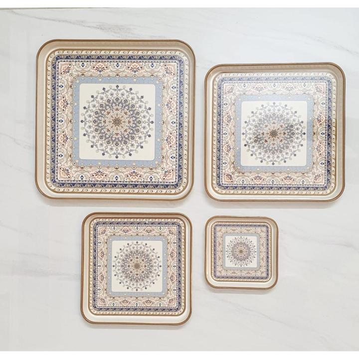 4 Sizes New Design Square Shaped Serving Tray ,Melamine Trays for ...