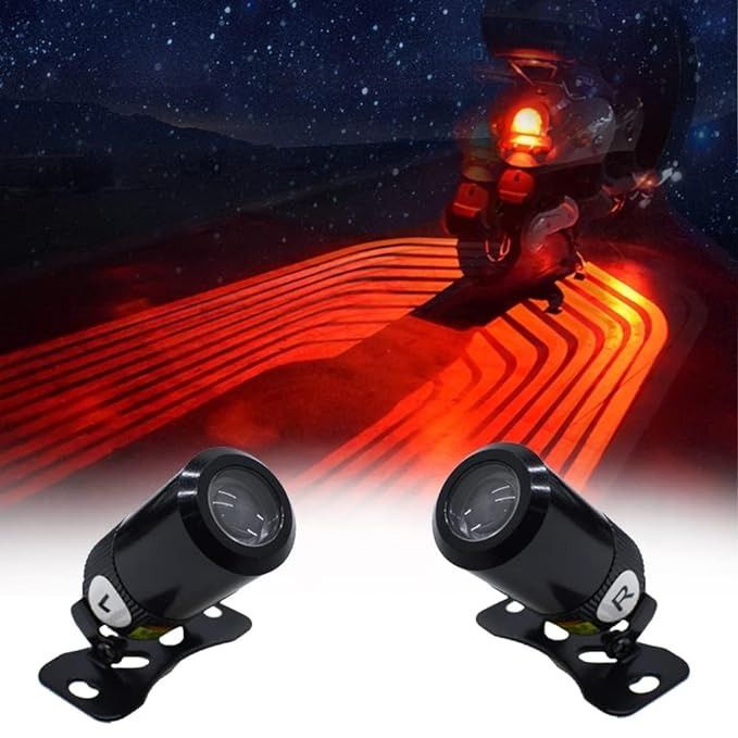 Universal Motorcycle LED Wave Wing Projection Lights – 2 Pcs Dynamic ...