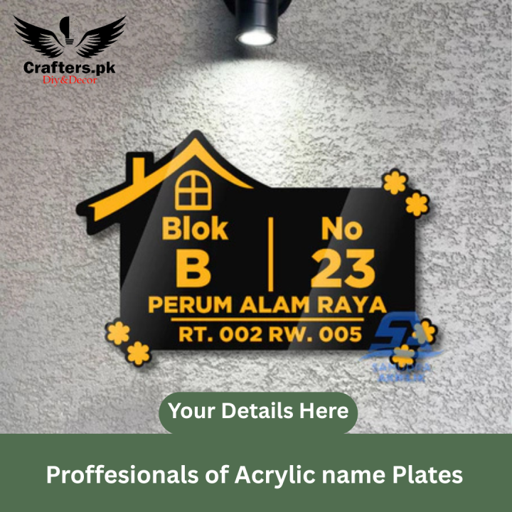 Customized Outdoor Acrylic House Name Plate | Waterproof & UV Resistant ...