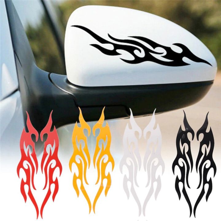 2Pcs 5.5 inch Car sticker modified flame car stickers bumper hood ...