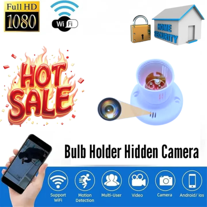 Wifi Camera CCTV Camera HD 1080 Bulb holder camera cctv camera 2025 HD ...