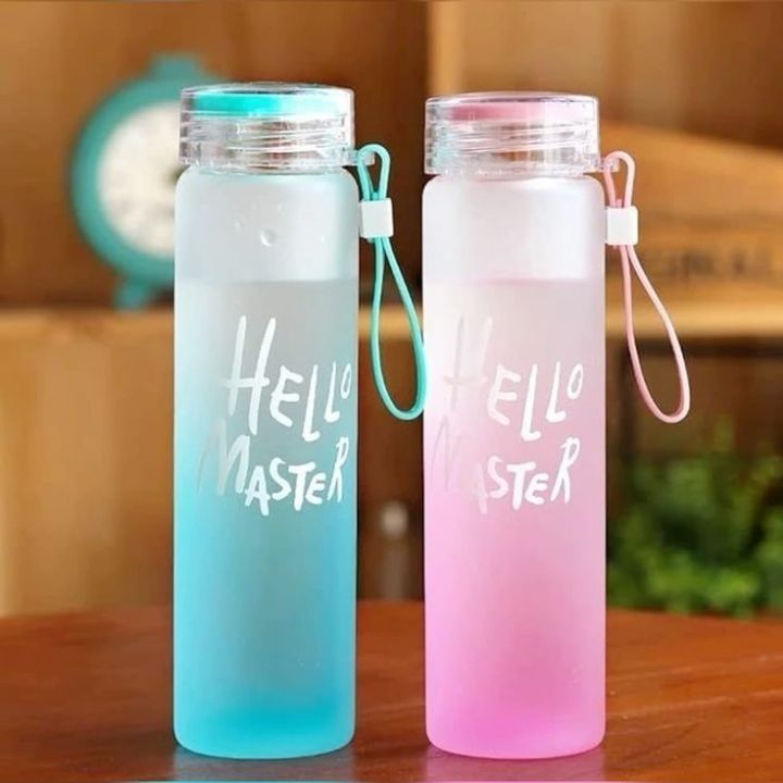 Portable Hello Master Glass Bottle – 500ml Leakproof Water Bottle for ...
