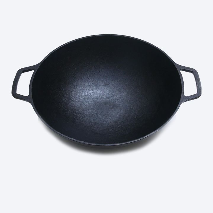 Non Stick Cooking Wok, Black Karahi, Cast Iron Wok 12.5 Non Stick Cooking Wok, Black Karahi, Cast Iron Wok 12.5