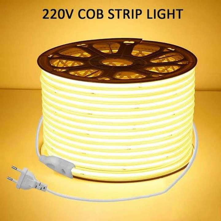 LED COB Strip light 220V . IP68 Waterproof with adhesive tape , 5 ...