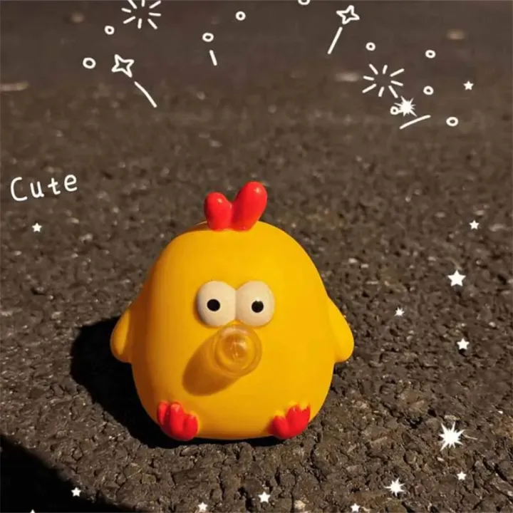 New Cute Chicken Squeeze And Spit Bubble Toys Creative Novelty Funny ...