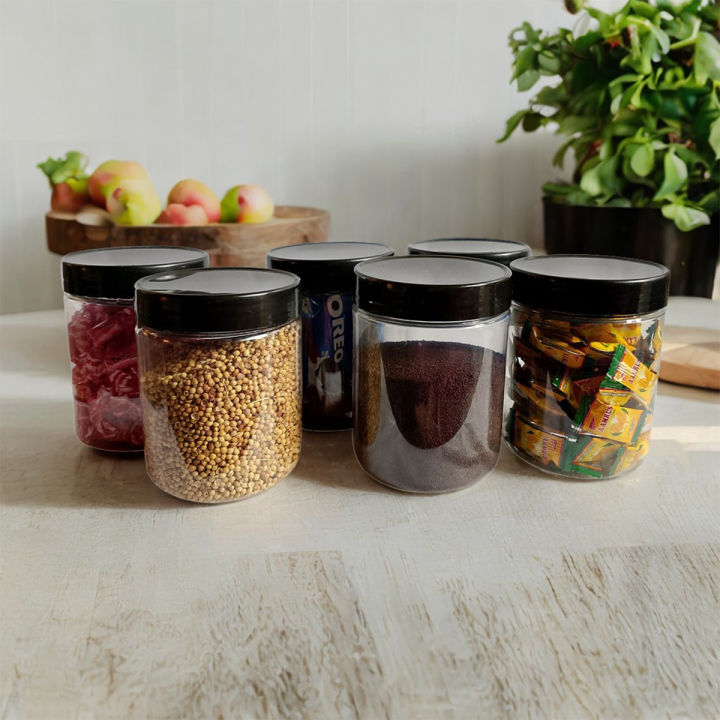 Jar Genius Large Plastic Storage Jars, 650ml and 1150ml, Airtight ...