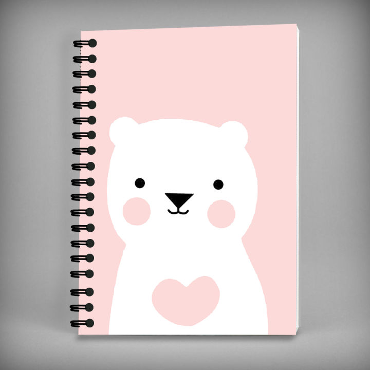 Notebook - Cute Little Panda Cover for Girls University and College ...