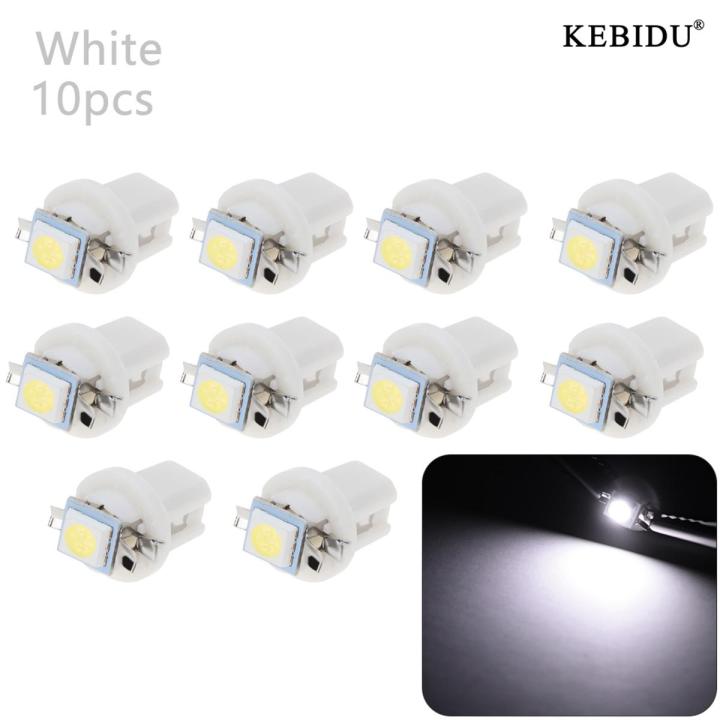 Kebidu 10PCS B8.5D 509T B8.5 5050 Led 1 SMD T5 Lamp Car Gauge Speedo ...