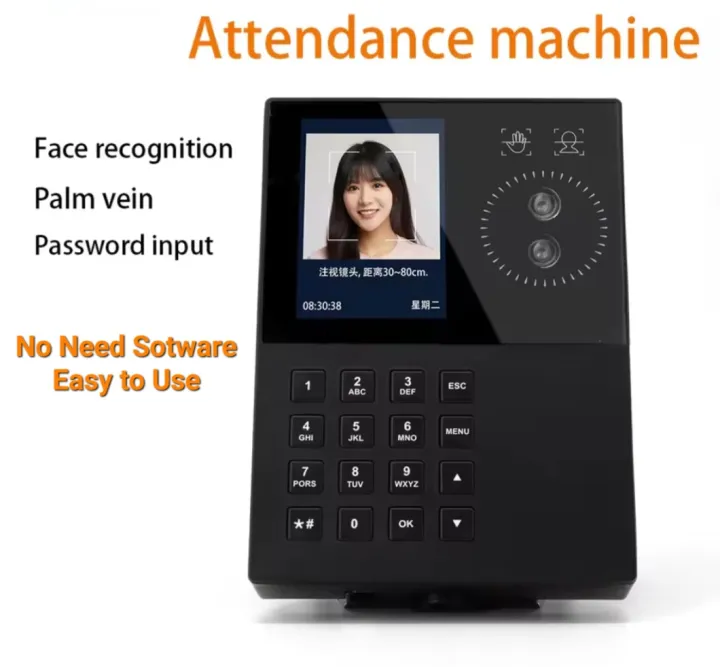 Imported Attendance Machine T500 Camera Facial Recognition Palm Print ...