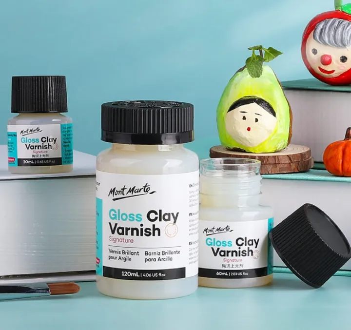 Mont Marte Clay Varnish Gloss Signature (120ml) Clay Sculpture Sealant ...