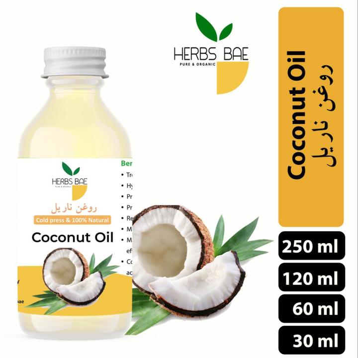 Coconut Oil - 30 ml to 250 ml - Pure and Natural Cold Press - Edible ...