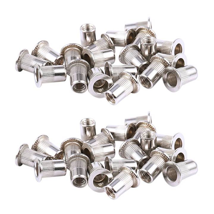 40 Pcs 304 Stainless Steel Rivet Nut Rivnut Insert Nutsert M6X15mm ...