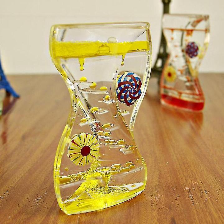 Floating Color Mix Illusion Motion Visual Slim Oil Hourglass Timer ...