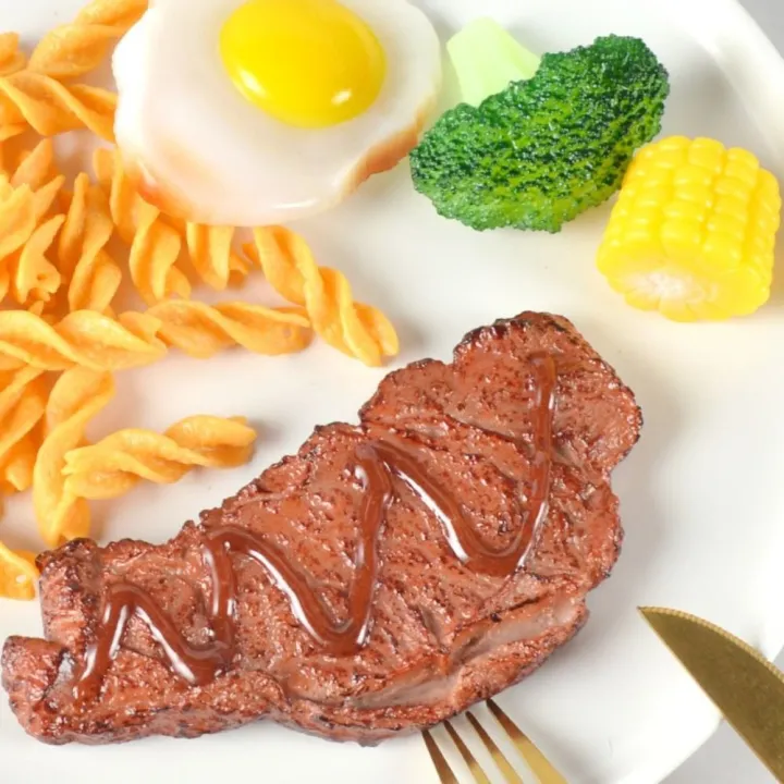 Good-looking Western Food Simulation Steak Model Pretend Play Cooking ...