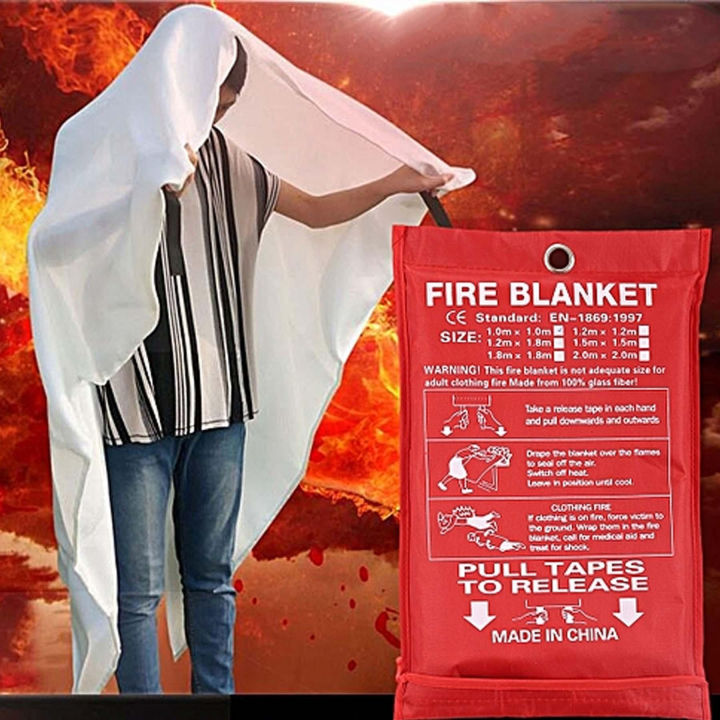 Fire Blanket Emergency Survival Escape fire Blanket Fiberglass Flame ...
