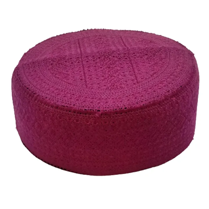 Red Embroidered Kufi Cap | Daraz.pk