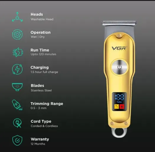 VGR V-071 Cordless Professional Hair Clipper | Daraz.pk