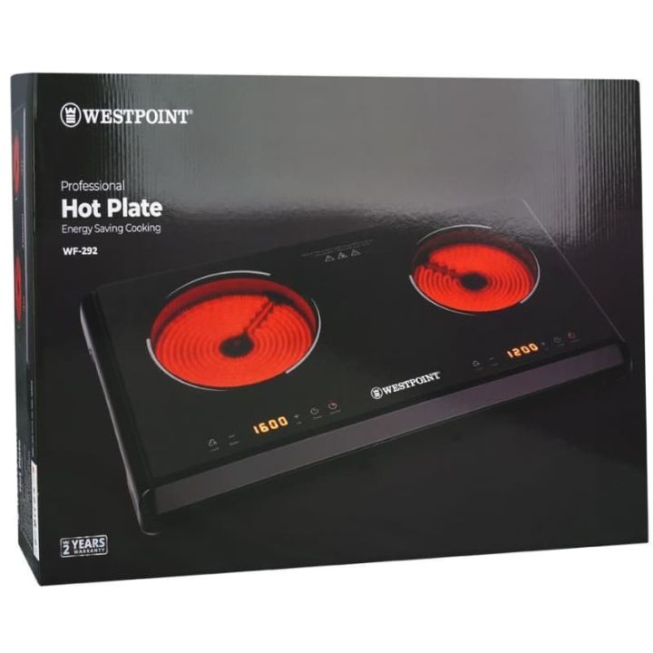West Point Professional Double Hot Plate, 2000W+1500W, Child Lock, WF ...