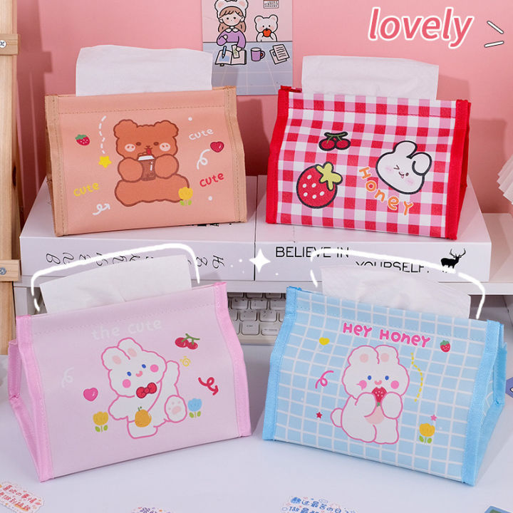 Cute Cartoon Bear Tissue Box Storage Dormitory Paper Box GAOCHAN | Daraz.pk