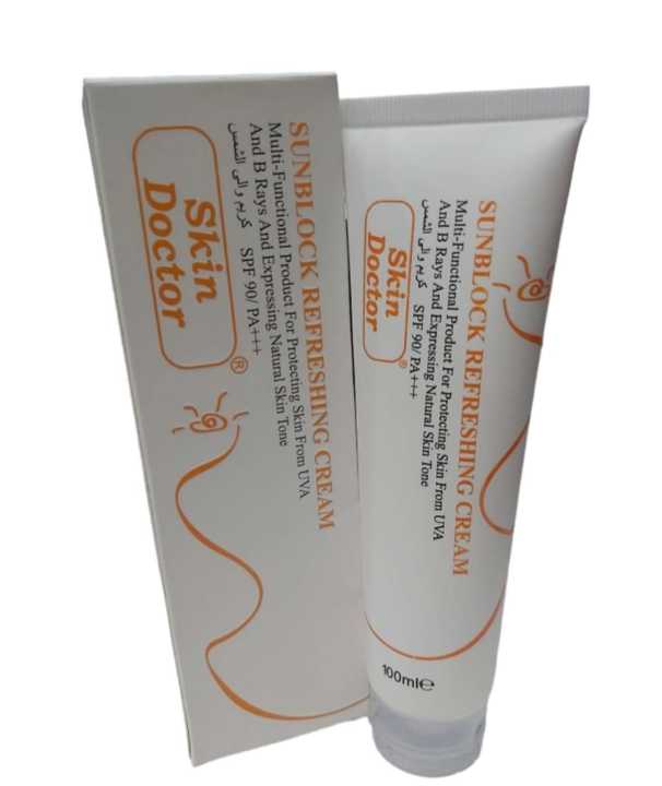 Skin Doctor Sunblock Refreshing Cream SPF 50 Lightweight, Non-Greasy ...