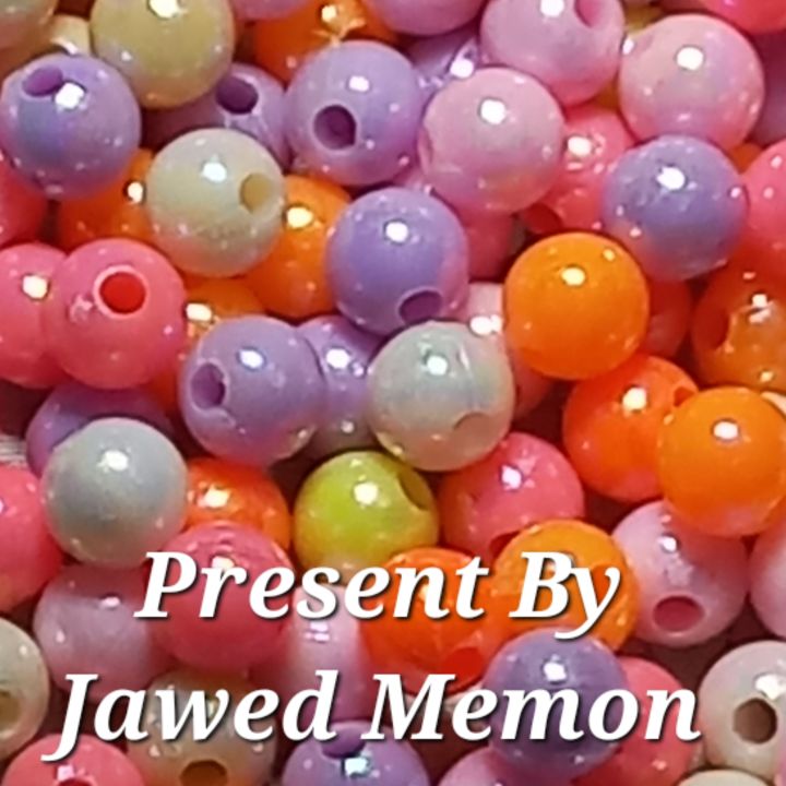 STRINGING HOLE OPAQUE BEADS, 8 MM, ASSORTED COLORS WITH HOLE, SHINY ...