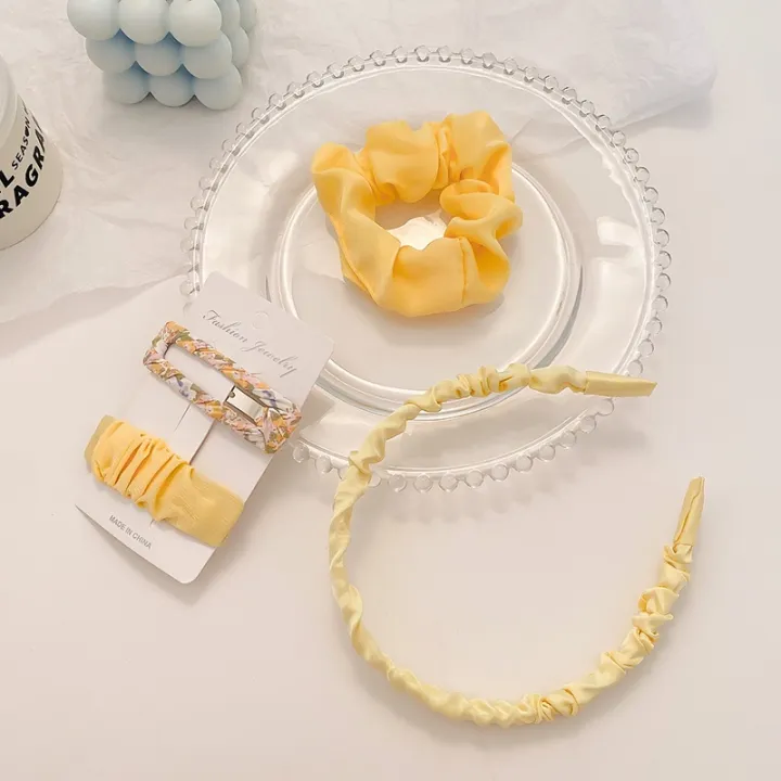 4 Pcs Set Korean Headband Colored Hair Hoop Sweet Girl Hair Band ...