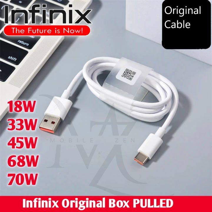 Original Infinix Type-C Fast Charging Cable 70W 68W 45W 33W USB C Data ...