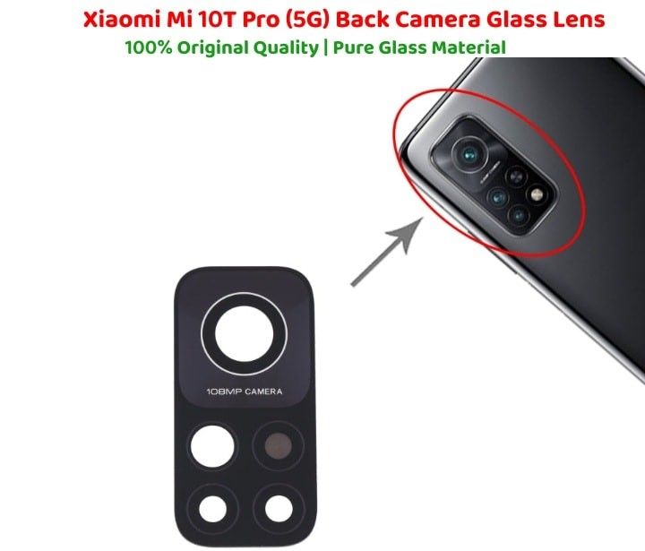 Redmi Mi 10T Pro Replacement Back Camera Glass Lens For Redmi Mi 10T ...