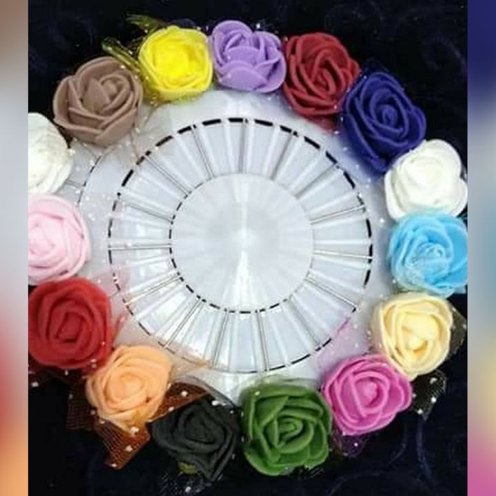 Hot selling 12 PC's beautiful rose Hijab, scarf pins,shawl pins,Hat pin ...