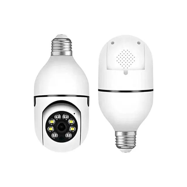 WIFI Bulb Camera Smart CCTV Security Camera Wireless Outdoor PTZ 360 ...