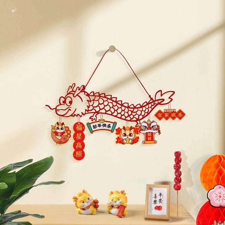 Chinese Dragon New Year Hanging Decoration Art for Doors Party Supplies ...